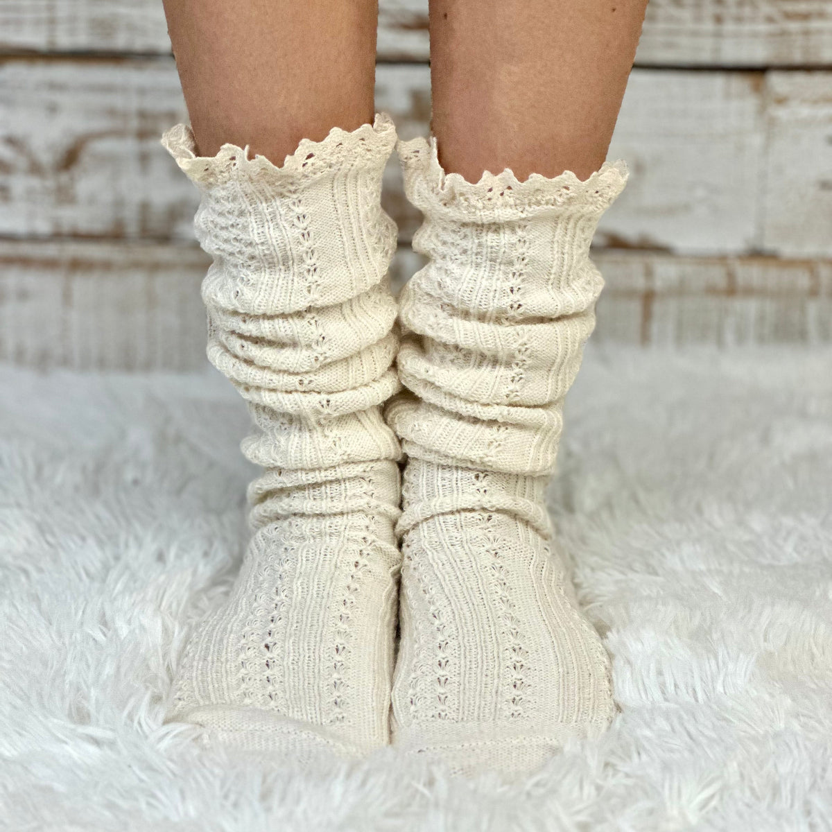 thick knitted boot socks