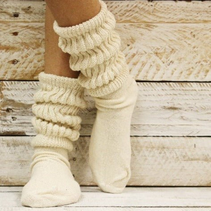 3 Pack Slouch Socks Natural Beige | Made in USA – Catherine Cole - your ...